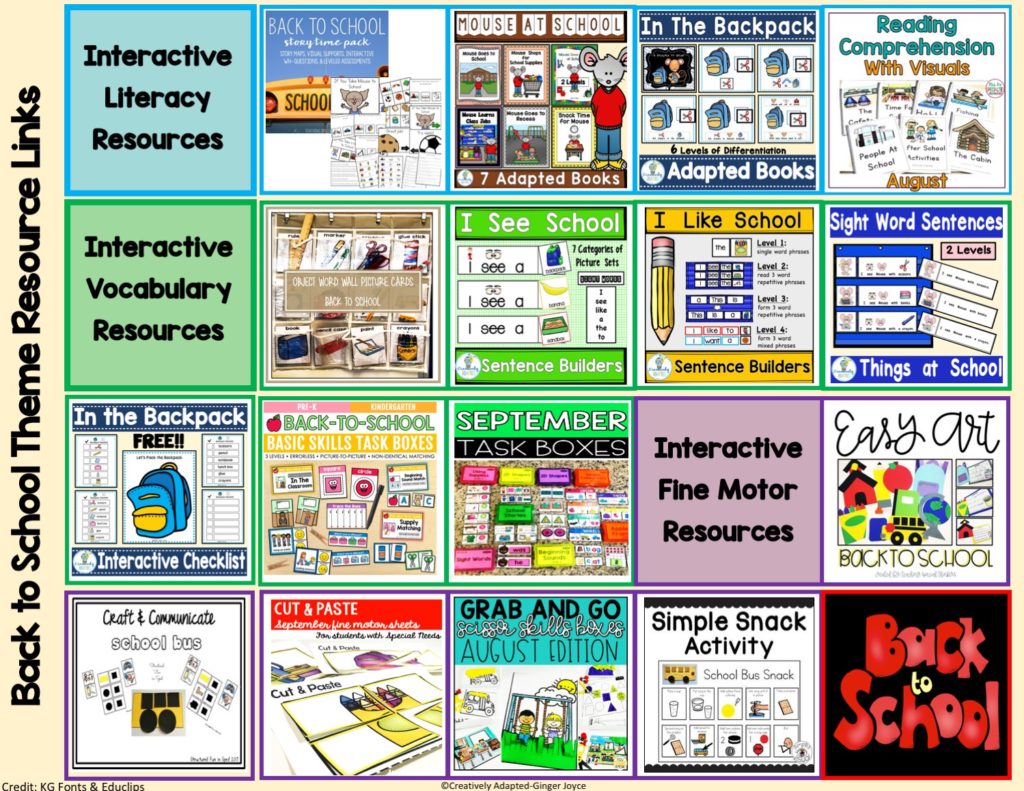 Back to School Theme for Special Education Teachers - Creatively Adapted